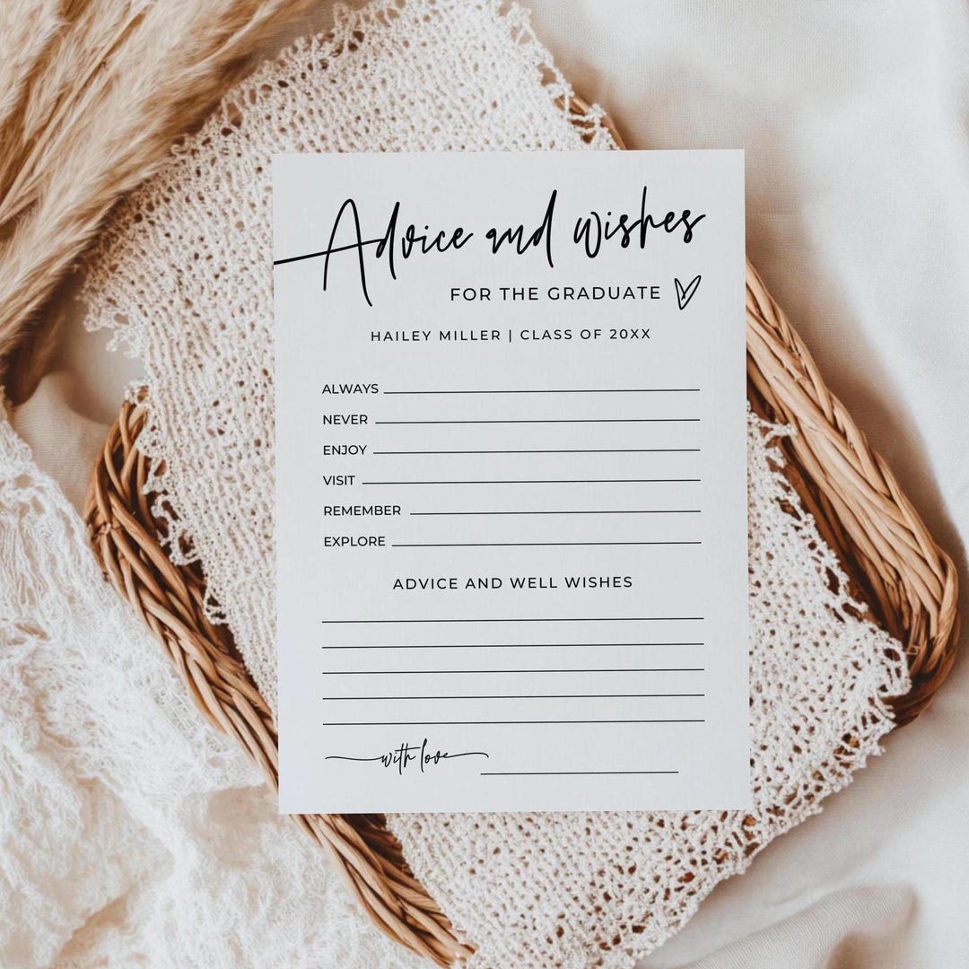 Graduation Advice and Wishes Card, Graduation 2026 Party, Graduation ...