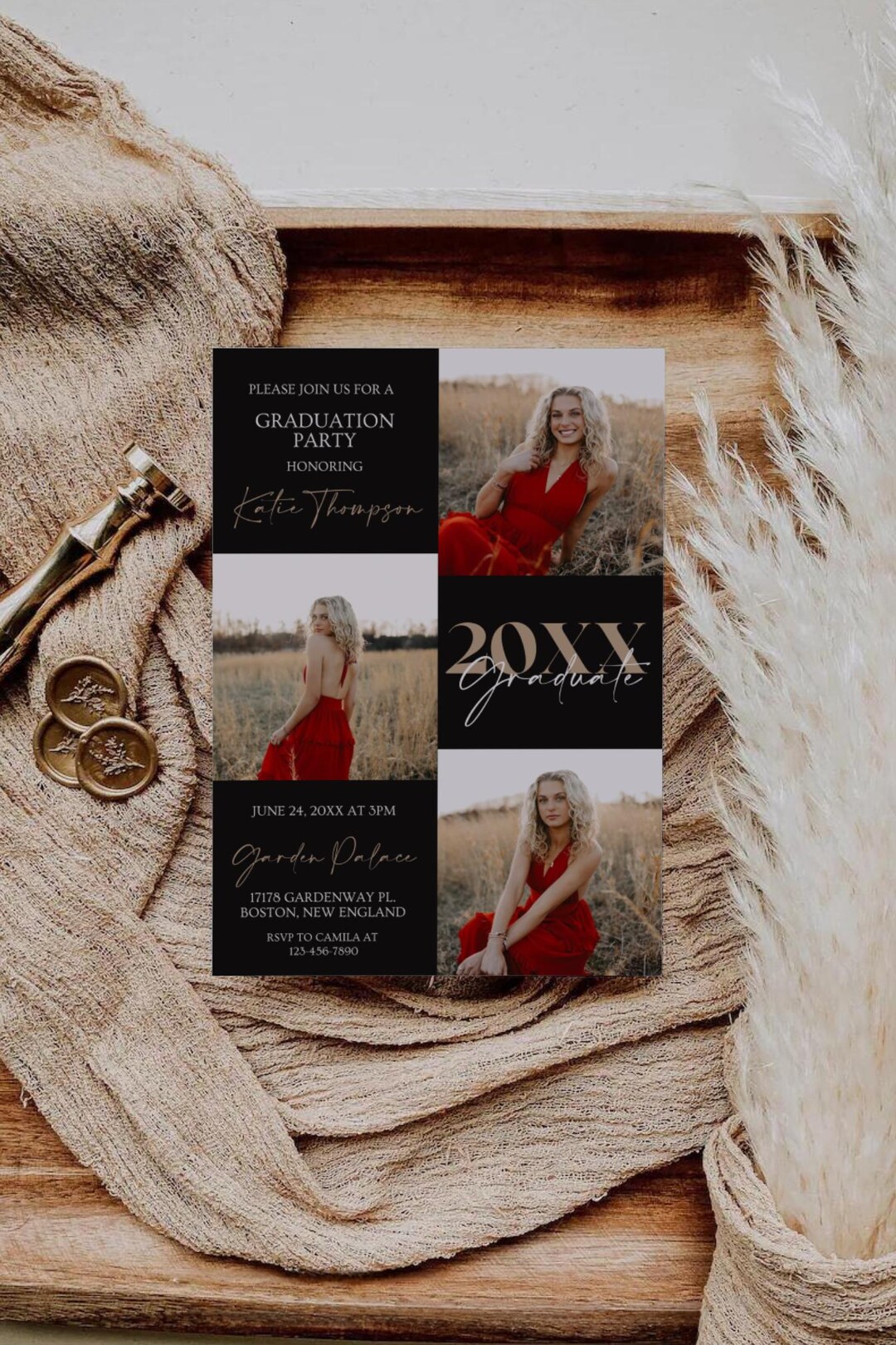 Grad Party Invitation Printable 2025, College Graduation Party Invite ...