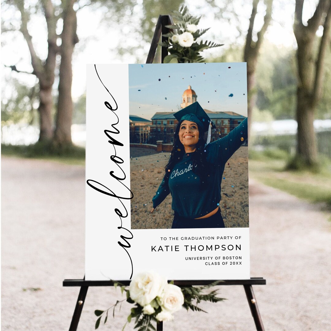 Graduation Photo Sign, Graduation Yard Sign, Grad Party Sign ...