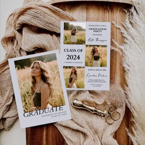 Graduation Invitation, Modern Graduation Invitation, Graduation ...