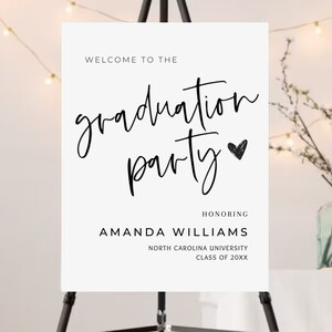 Modern Grad Party Decor, Graduation Decorations, Grad Party Sign, Grad ...