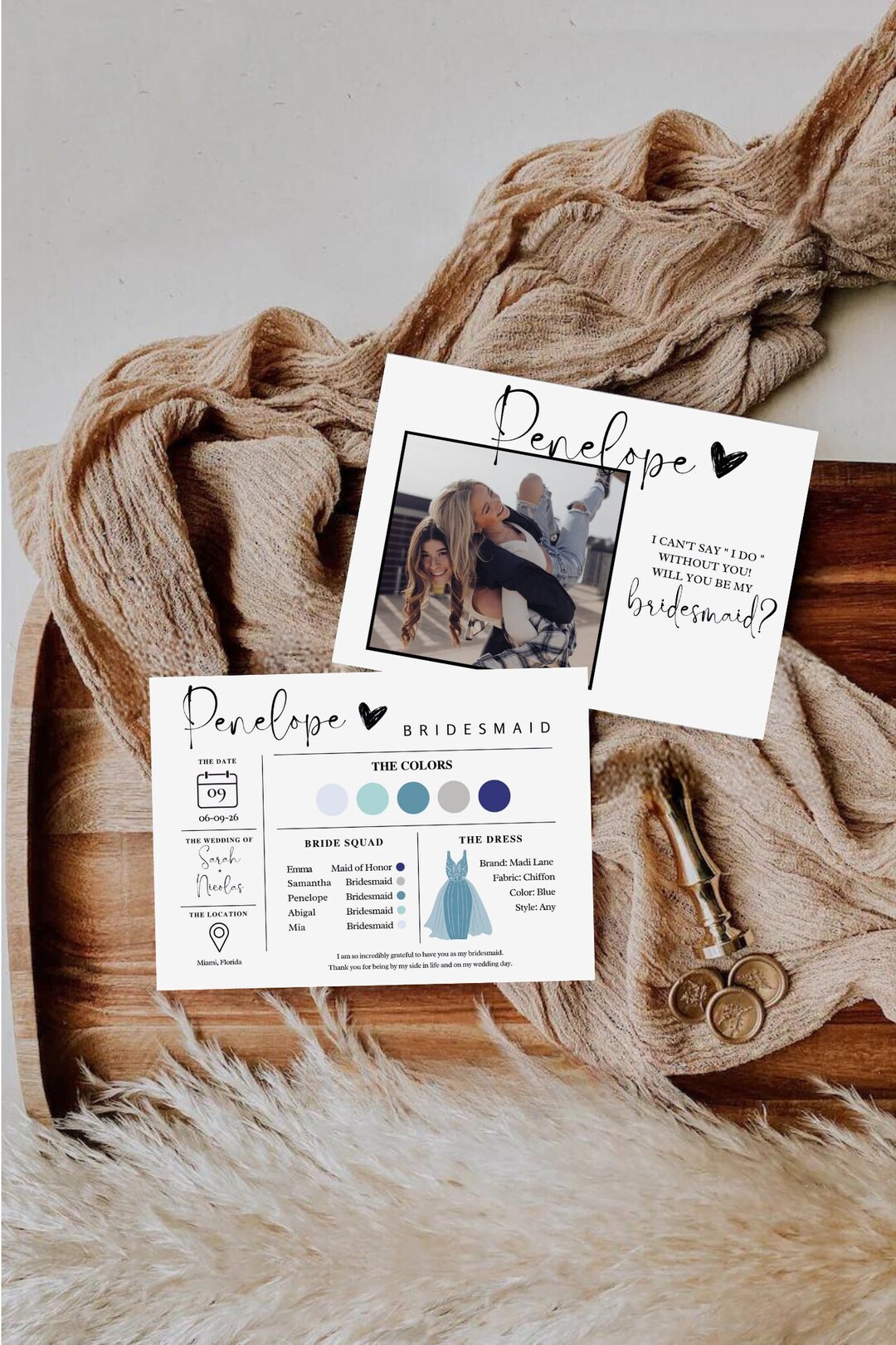 Will You Be My Bridesmaid Card, Bridesmaid Proposal Card, Flower Girl ...