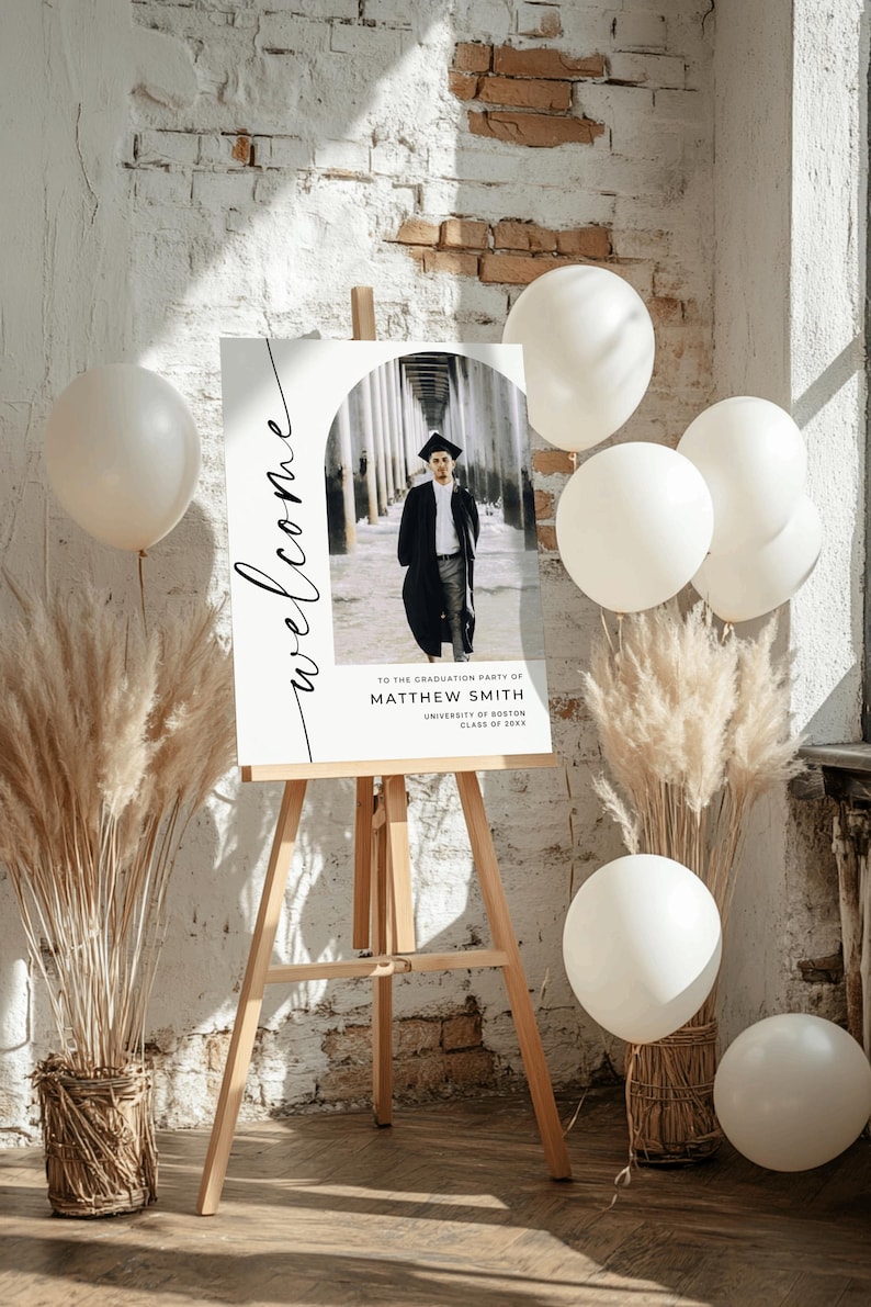 Modern Graduation Sign 2026, Senior Graduation Party Sign, High School ...