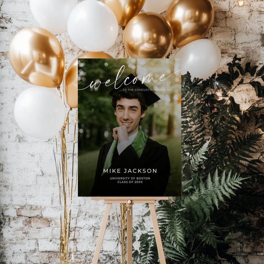 College Graduation Sign, Graduation Banner, Grad Party Sign, Graduation ...