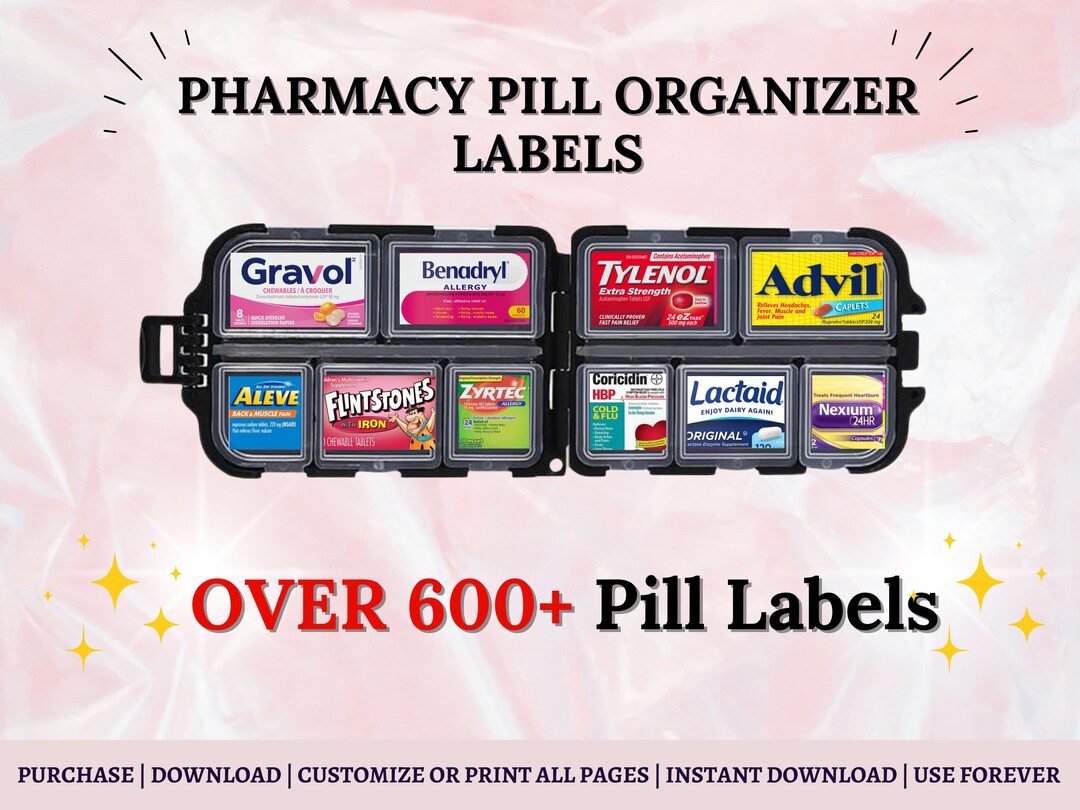 Pill Box, Pill Labels, Pocket Pharmacy, Pharmacy Pill Organizer Labels ...