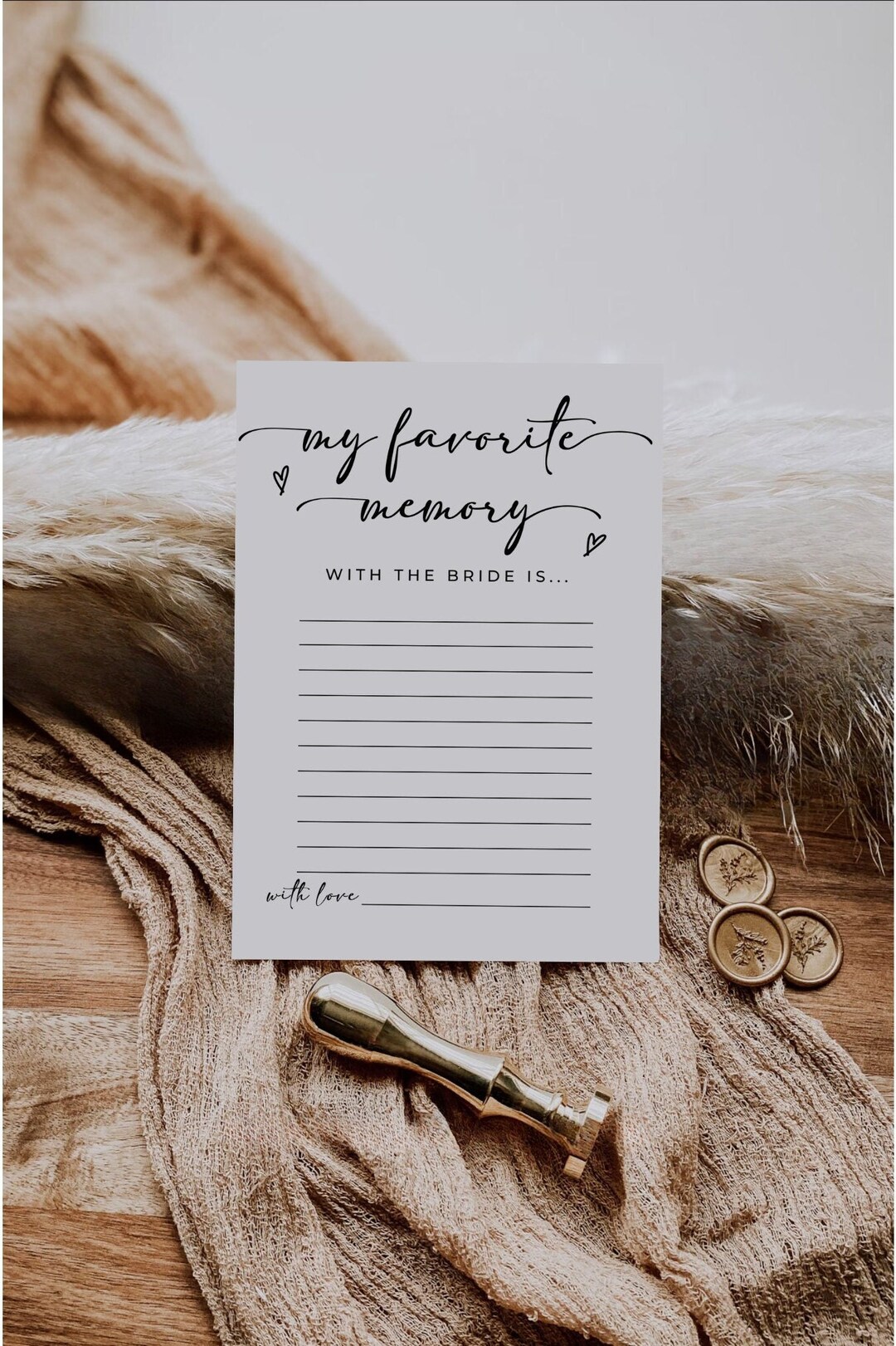 My Favorite Memory Bridal Shower Game, Bridal Shower Printable, Wedding ...