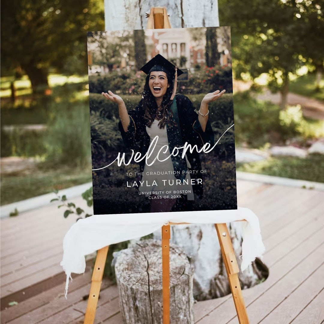 Modern Grad Sign, Graduation Sign, Grad Party Decorations, Graduation ...