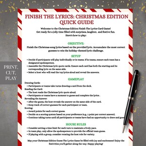 Christmas Music Trivia, Finish the Lyrics, Christmas Games, Christmas ...