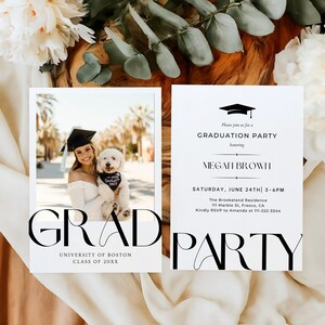 Graduation Invitation, Senior Graduation, Grad Party Invite, Modern ...