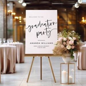 Modern Grad Sign, Grad Party Decor, Graduation Banner, Graduation Yard ...