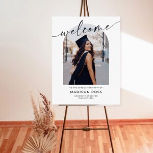 Arch Graduation Welcome Sign, Graduation Yard Sign, Grad Party Decor ...