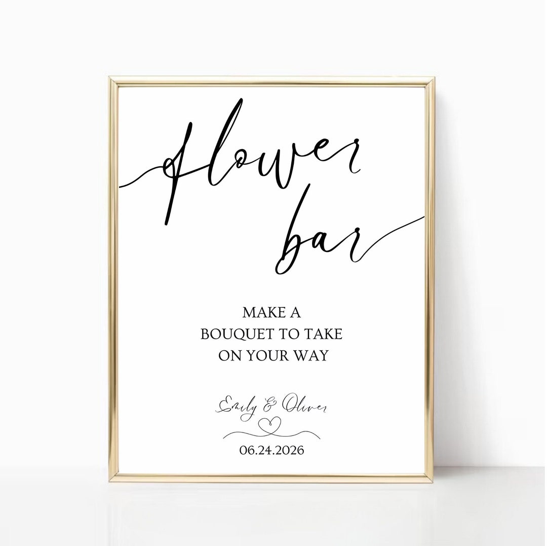 Flower Bar Sign, Bloom Bar Sign, Wedding Sign, Build Your Bouquet ...