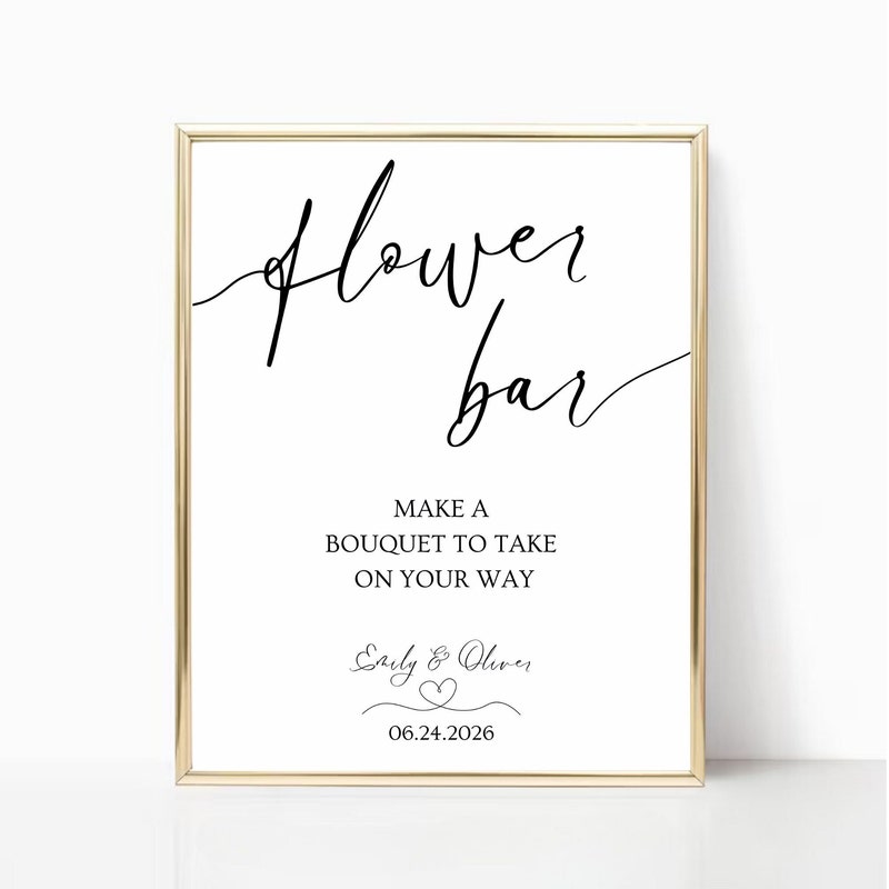 Flower Bar Sign - Etsy