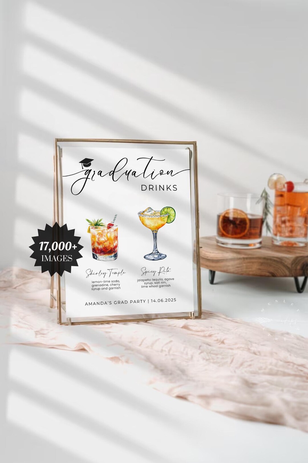 Grad Bar Menu, Graduation Signature Drink Sign, Bar Sign, Cocktail Menu ...