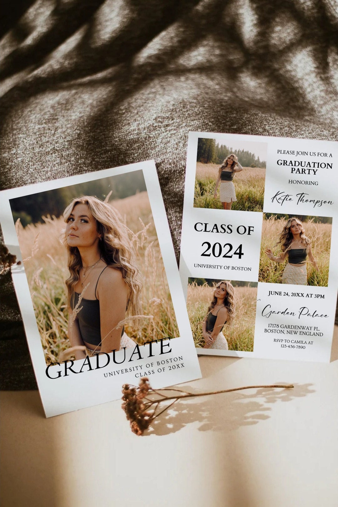 Graduation Invitation, Modern Graduation Invitation, Graduation ...