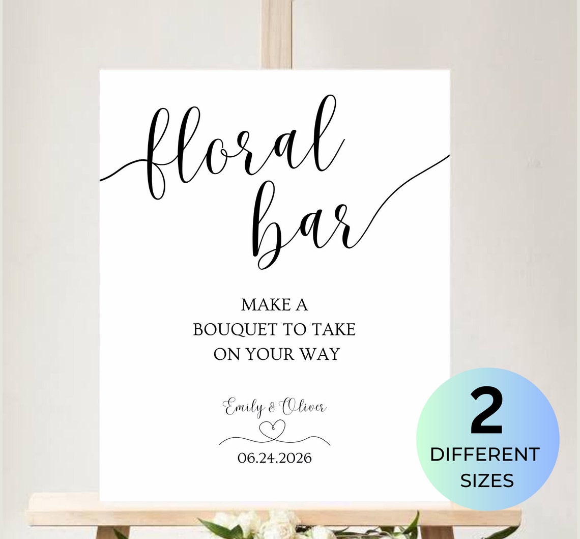 Flower Bar Sign Bloom Bar Sign Minimalist Modern Build Your - Etsy