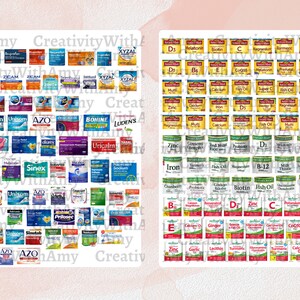 Pharmacy Pill Box Labels, Pill Labels, Pill Box, Pill Organizer, Pill ...