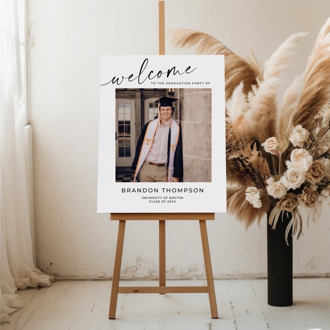 Graduation Welcome Sign, Grad Party Decor, Grad Party Decorations ...