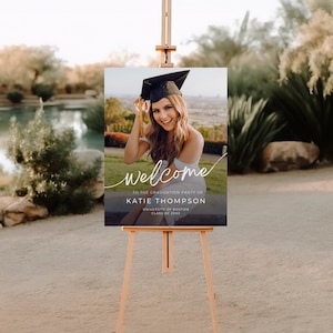 Modern Graduation Sign, Grad Party Decor, Modern Grad Sign, Graduation ...