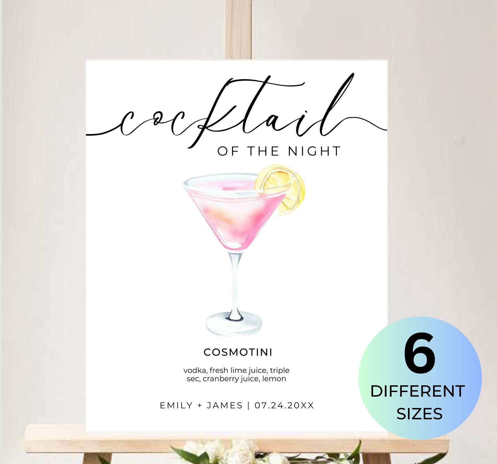 Cocktail of the Night, Signature Drink Sign, Cocktail Menu, Bar Menu ...