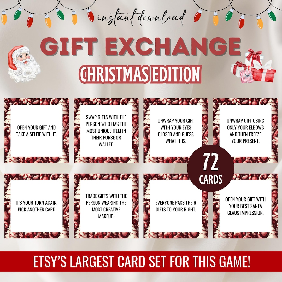 Holiday Gift Swap, Gift Exchange Game, Christmas Gift Game, Christmas ...