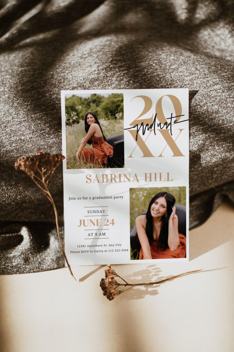 Graduation Invitation 2026, Grad Invite, Graduation Announcement ...