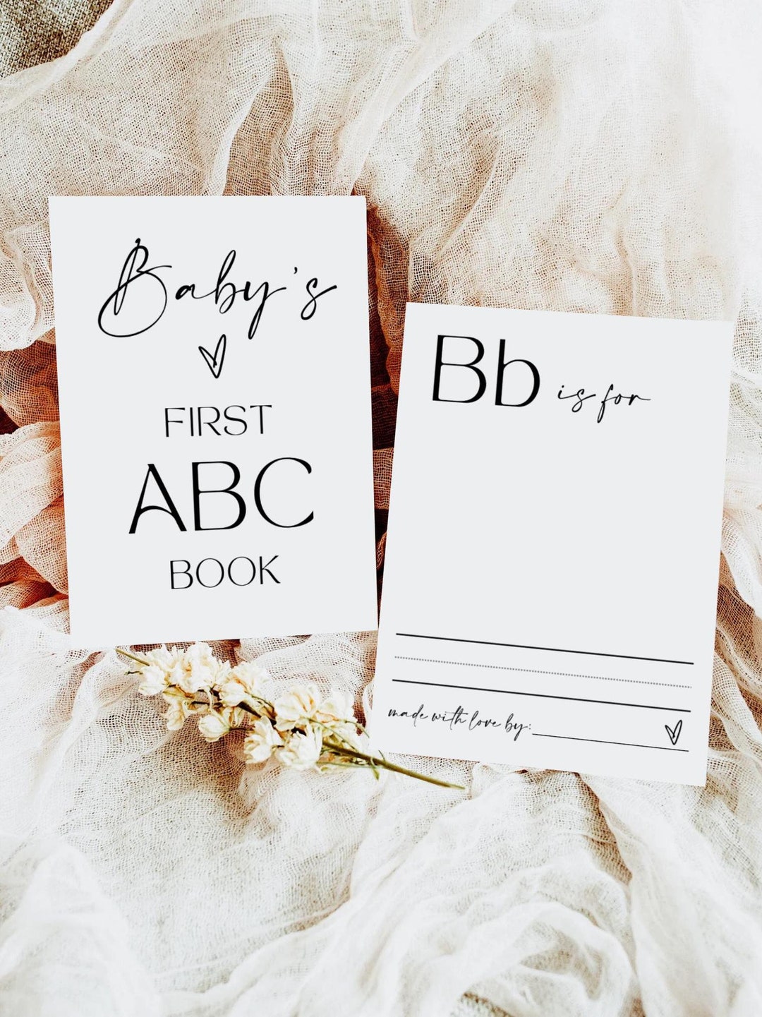 Alphabet Coloring Sheet Page, Baby Shower Alphabet Game, Baby First ABC ...