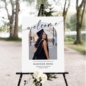 Arch Graduation Welcome Sign, Graduation Yard Sign, Grad Party Decor ...