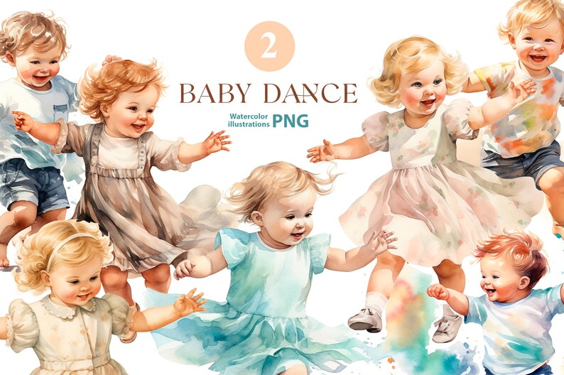 Watercolor Dance Clipart Set, 7 Png, Dance School Clipart, Boy Clipart ...