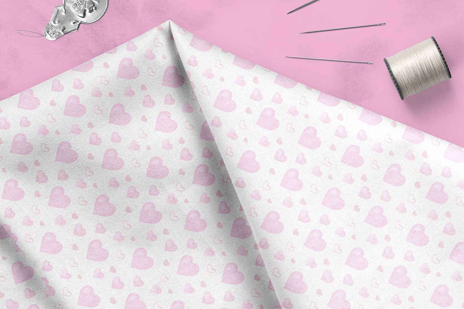 Watercolor Spring Digital Paper, Pink Seamless Pattern Set, Watercolor ...