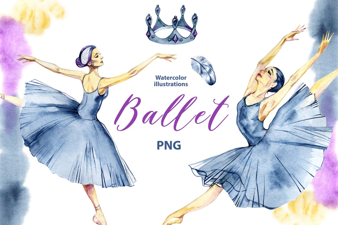Watercolor Ballet Clipart Set, 24 Png, Ballerina Clipart, Dance Clipart ...