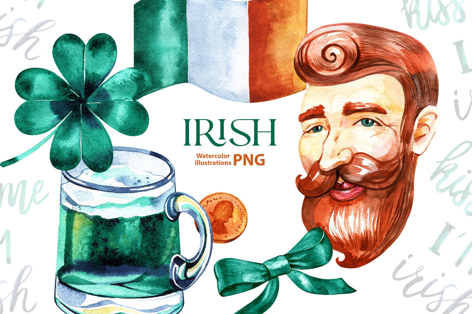 Watercolor Clover Clipart 7 Png, St.patrick's Day Clipart, Spring Png ...