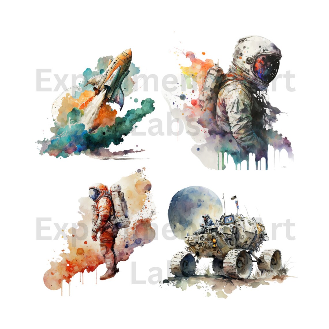 Space Clipart Astronaut Clipart Spaceship Clipart Space Rocket - Etsy