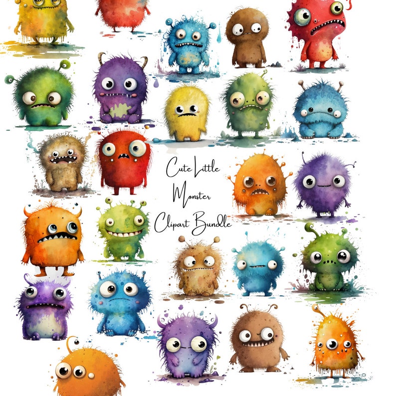 Cute Little Monster Clipart Adorable Little Pet for Children for ...