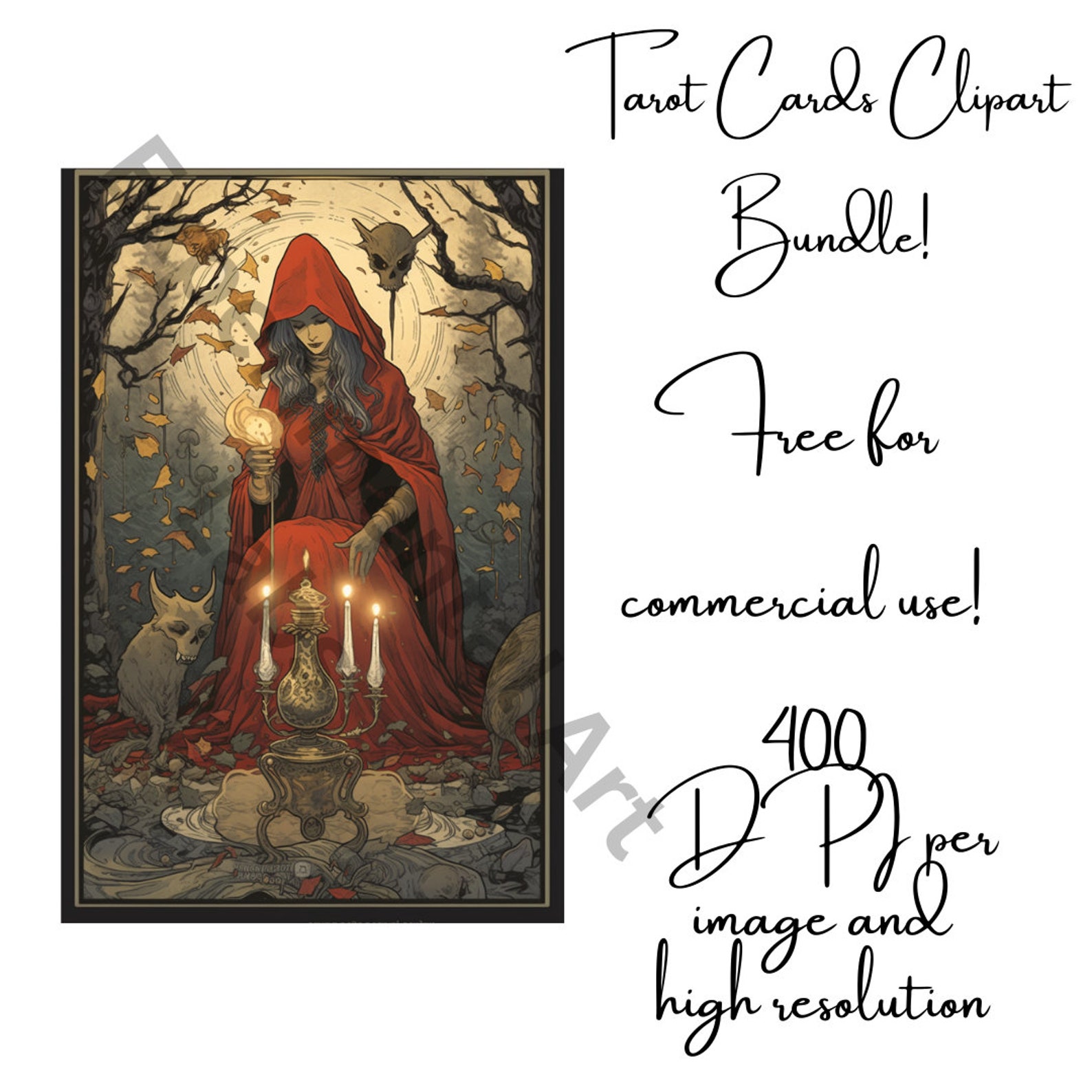 Fantasy Evil Magical Tarot Cards Depicting Mythical and Enchanted ...