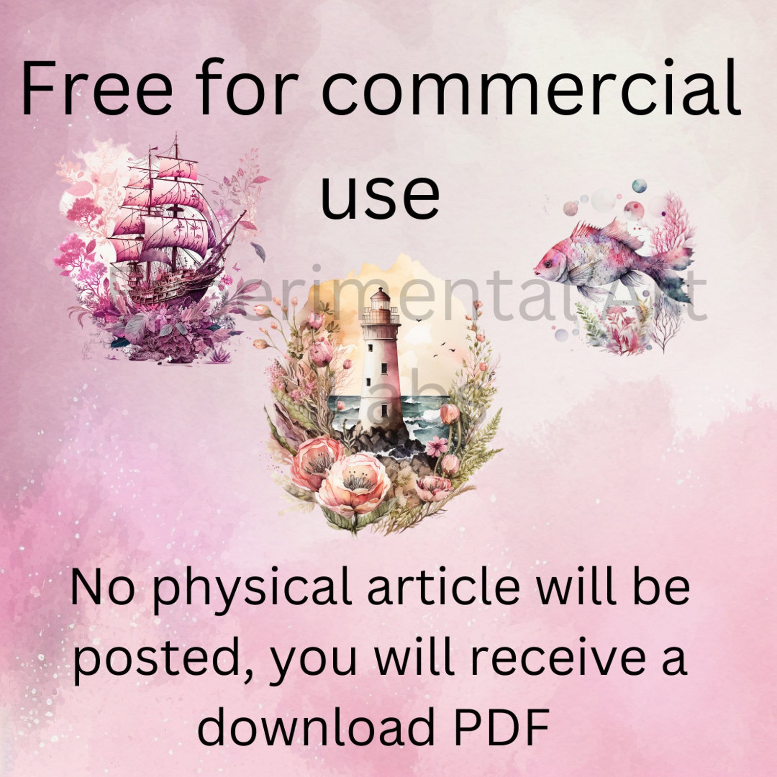 Watercolor Boho Nautical Clip Art Ocean Beach Wedding Clip Art Boho Art ...