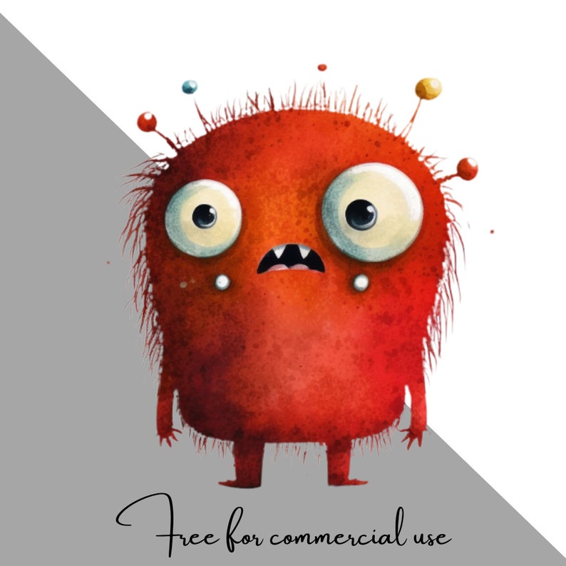 Cute Little Monster Clipart Adorable Little Pet for Children for ...