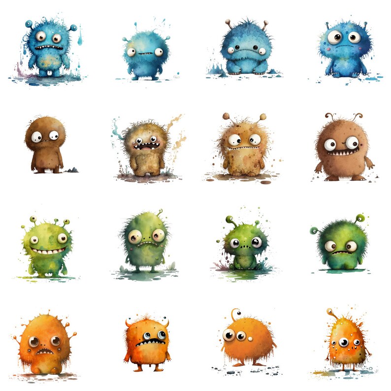 Cute Little Monster Clipart Adorable Little Pet for Children for ...
