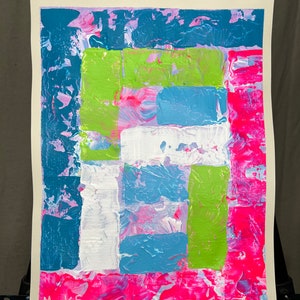 Acrylic Abstract Painting on Paper - Etsy