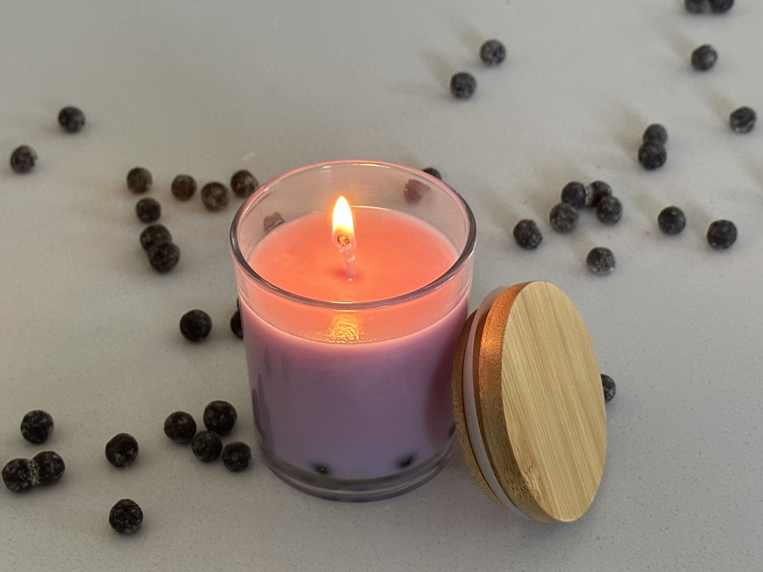 Taro Bubble Tea Candle| Asian Candle | Real Tapioca Pearls | Hand ...