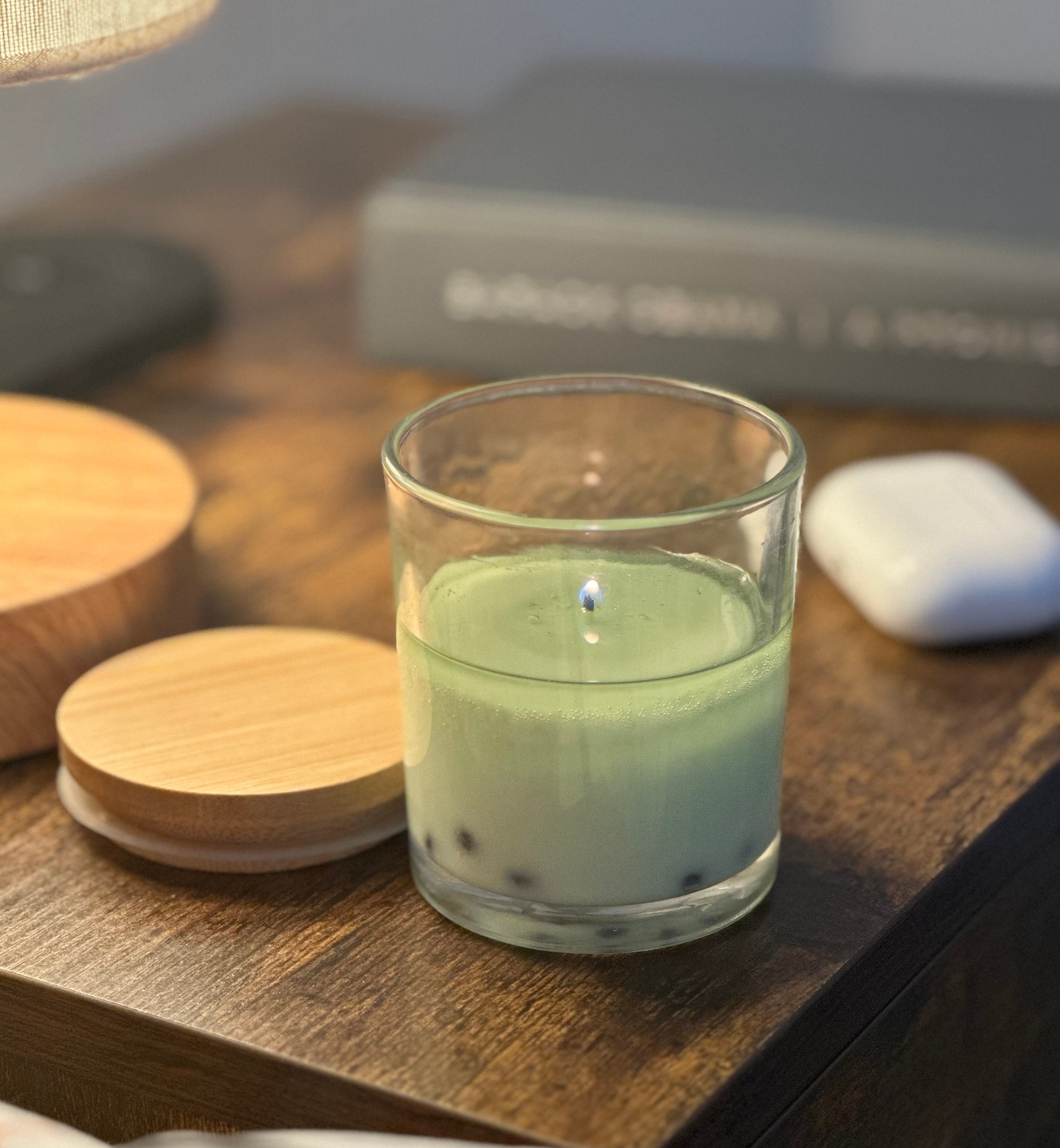 Honeydew Boba Candle Real Boba Pearls Natural Soy Candle - Etsy