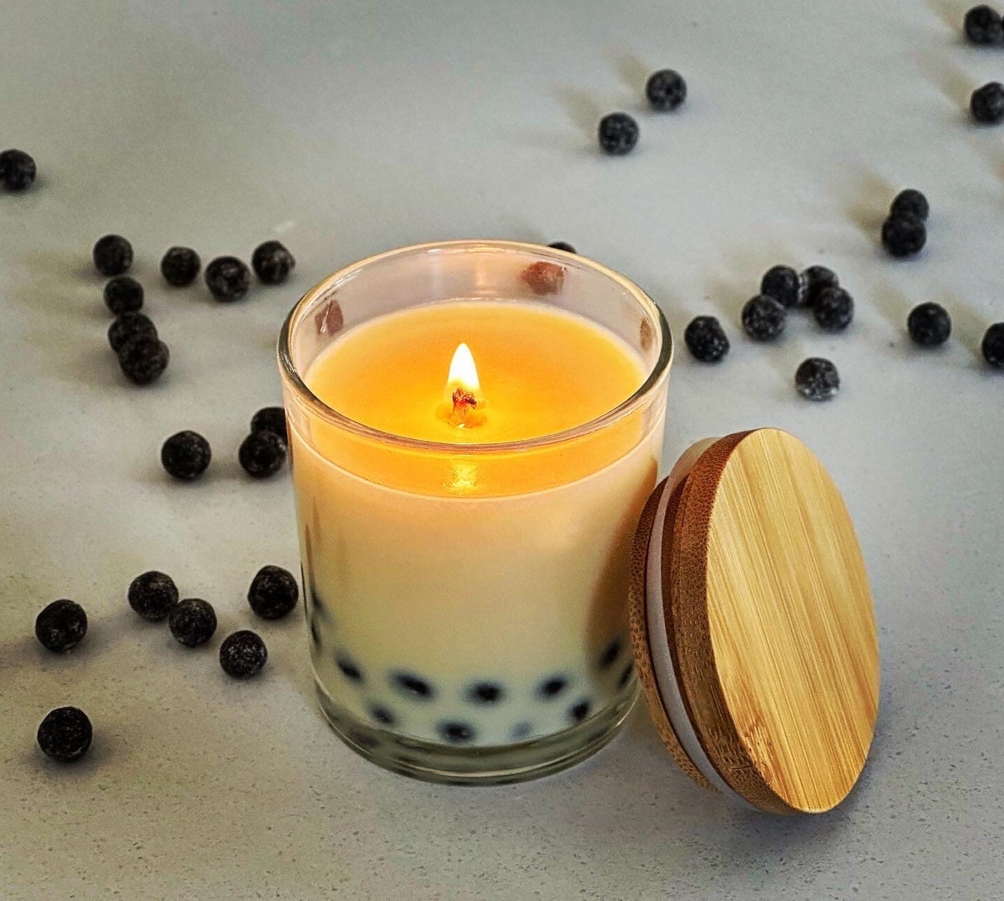 Passionfruit Boba Candle real Boba Pearls Natural Soy Candles - Etsy