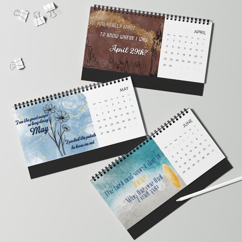 In My 2024 Era Desk Calendar, Black Backing, Taylor Merch, Taylors ...