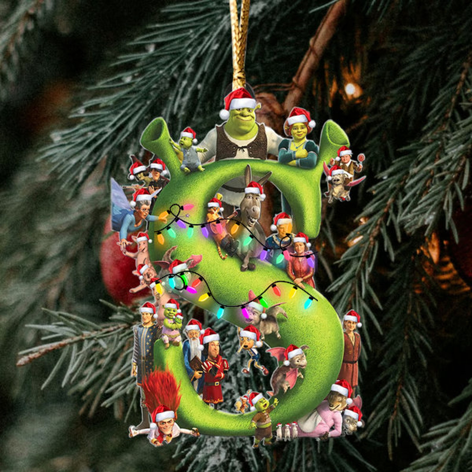 Shrek Ornament Christmas Ornament Personalized Shrek - Etsy
