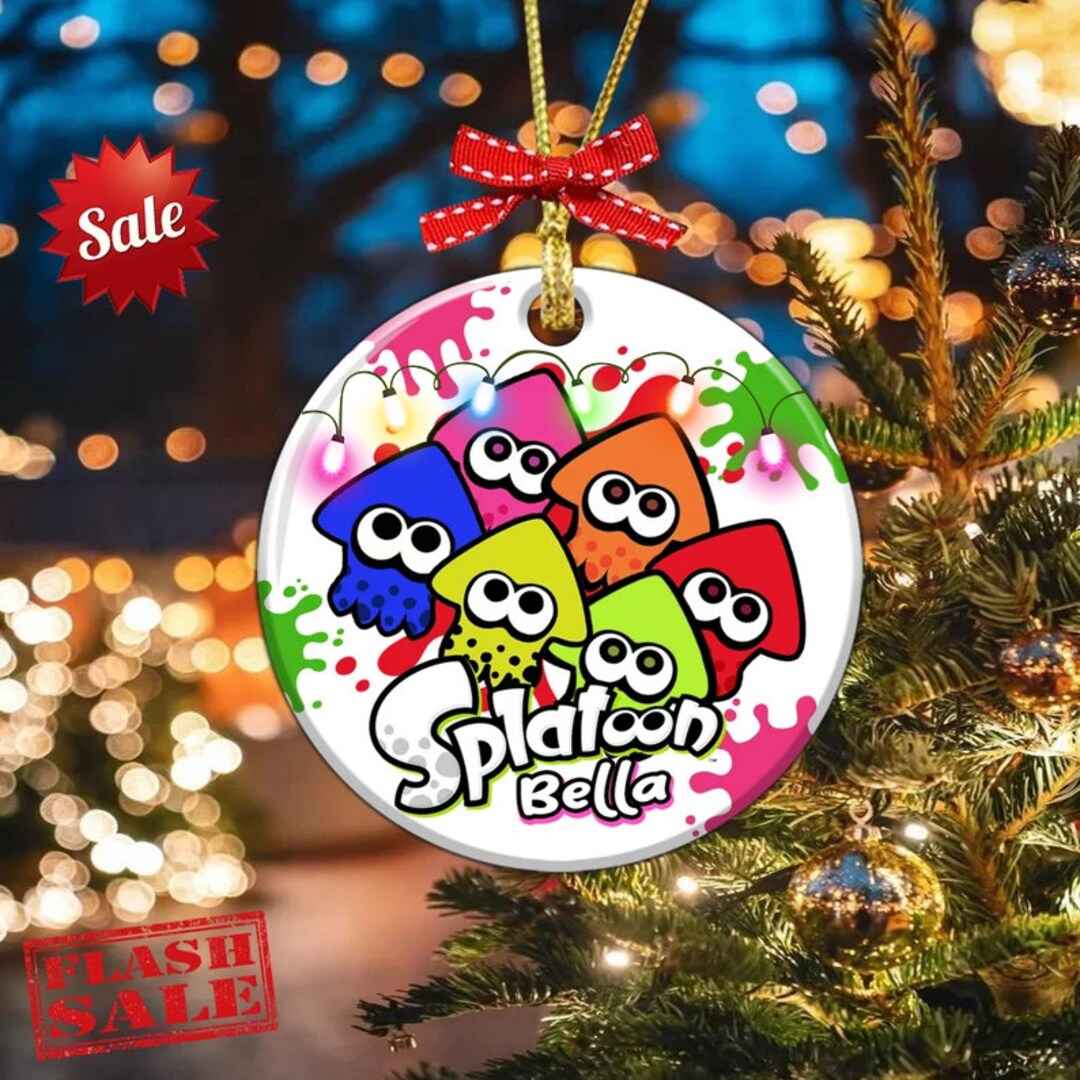 Personalized Splatoon Squid Christmas Ornament Splatoon 3 - Etsy