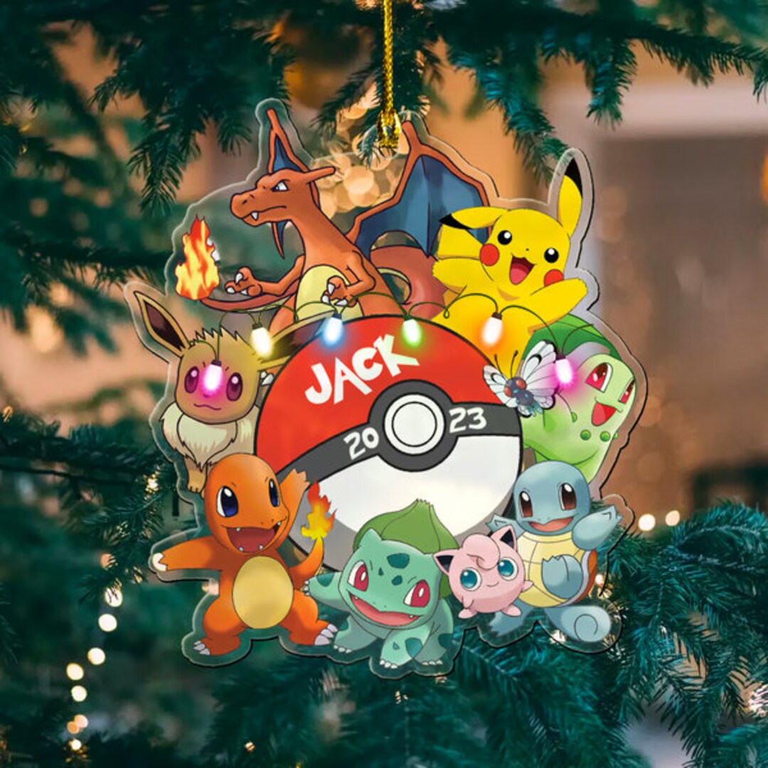 Personalized Pokemon Ornament Pokemon Custom Ornament - Etsy