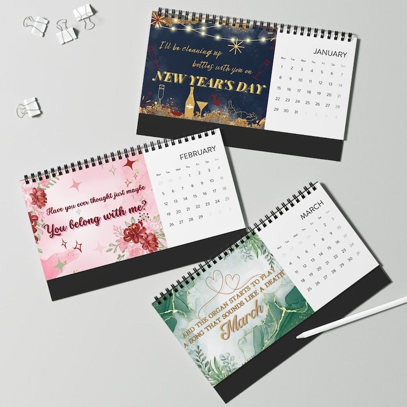 In My 2024 Era Desk Calendar, Black Backing, Taylor Merch, Taylors ...