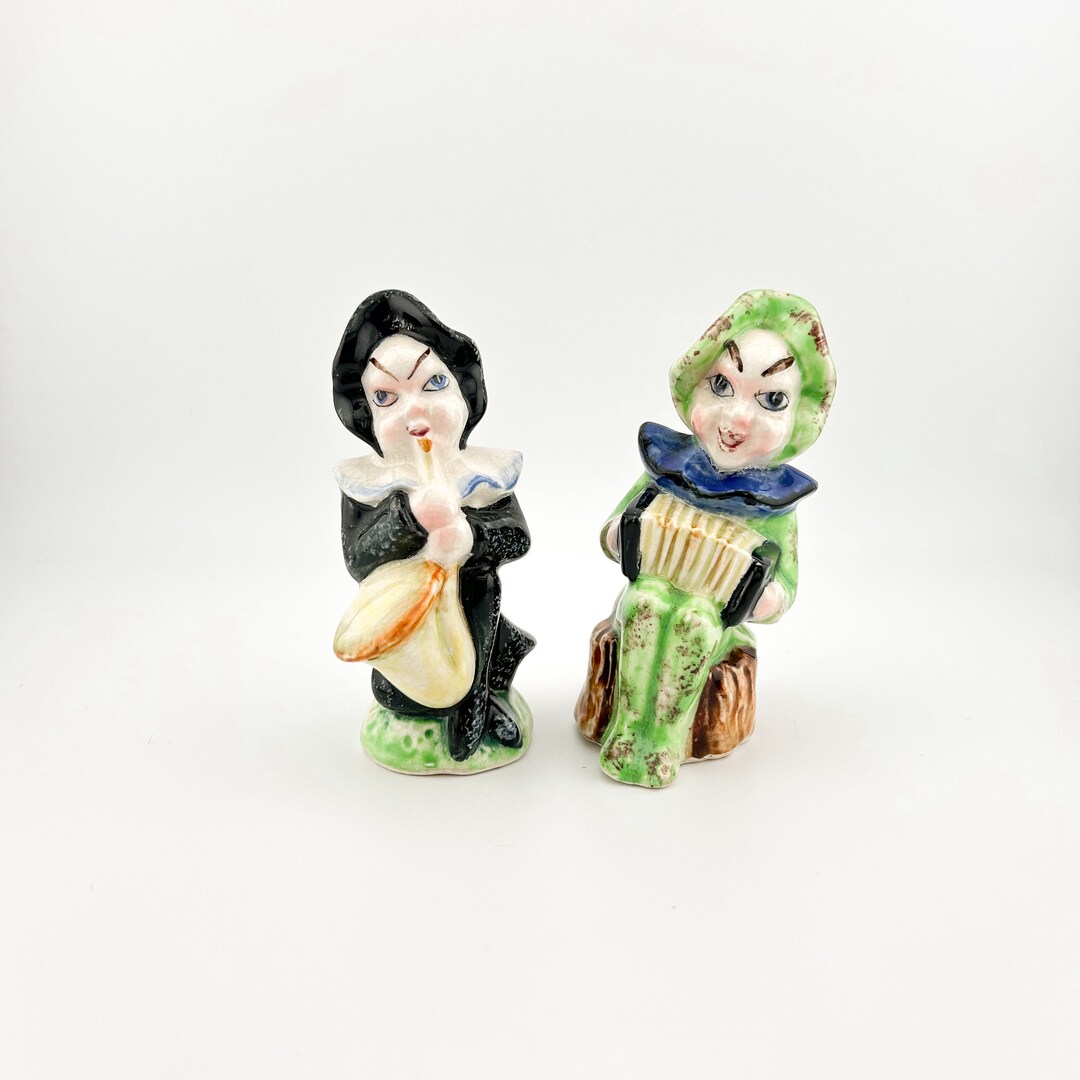 Pixie With Musical Instruments Vintage Salt and Pepper Shakers ...