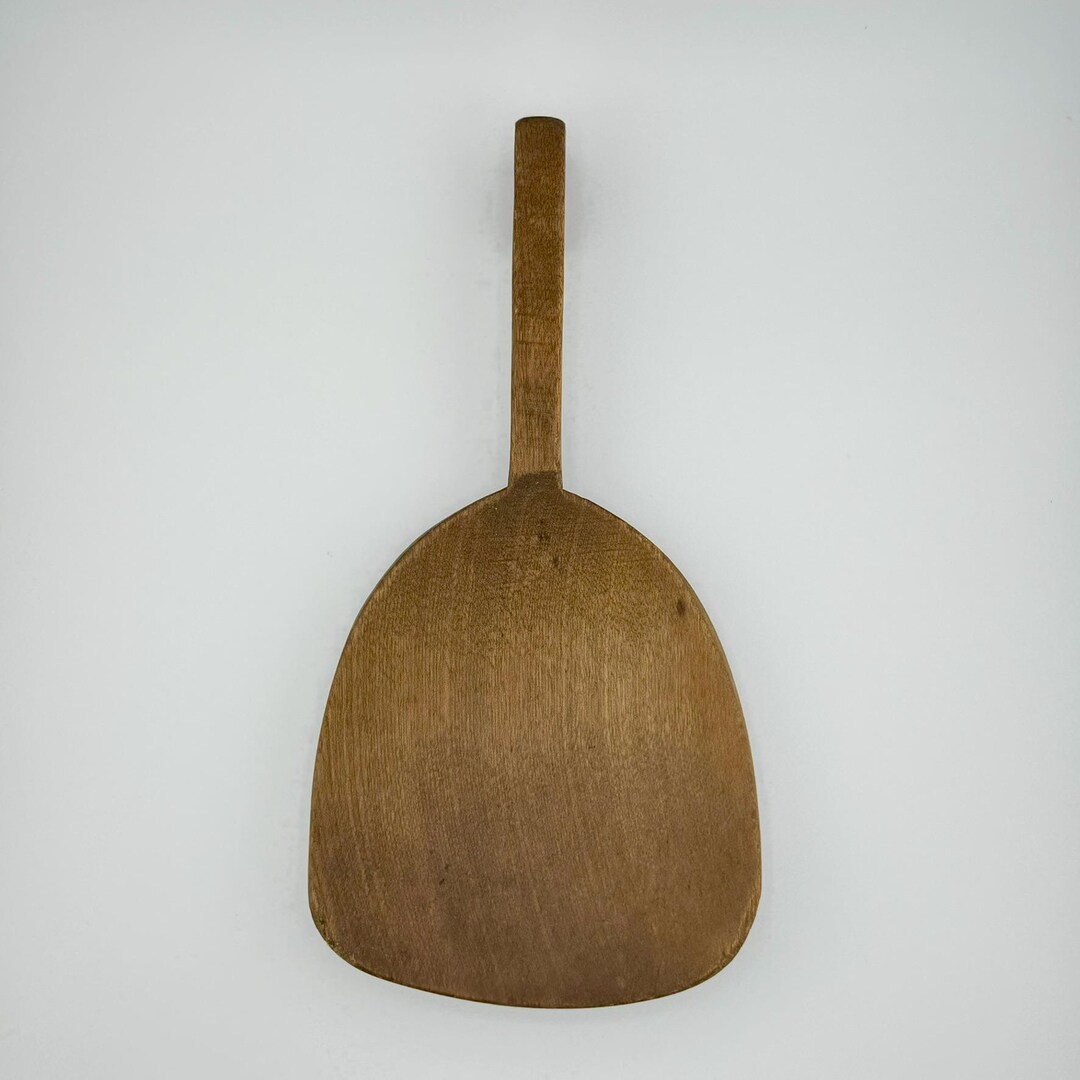 Vintage Wooden Butter Bowl Paddle With Hooked Handle Primitive Rustic ...