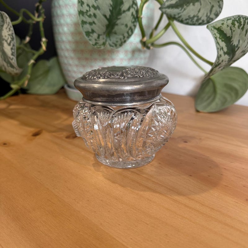 Glass Powder Jar - Etsy